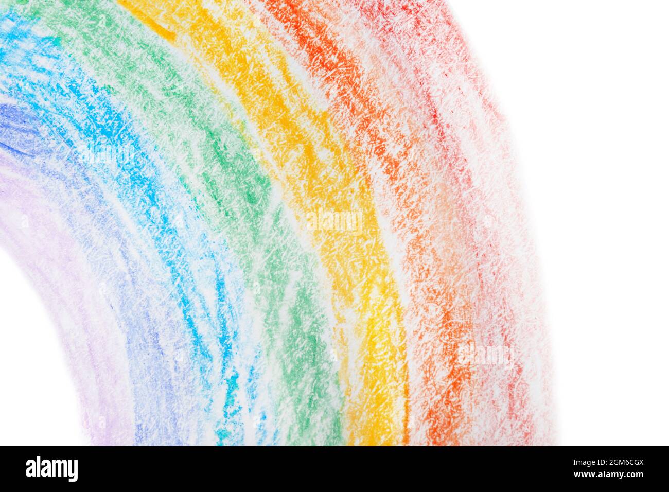 Pencil drawing of rainbow, closeup Stock Photo - Alamy