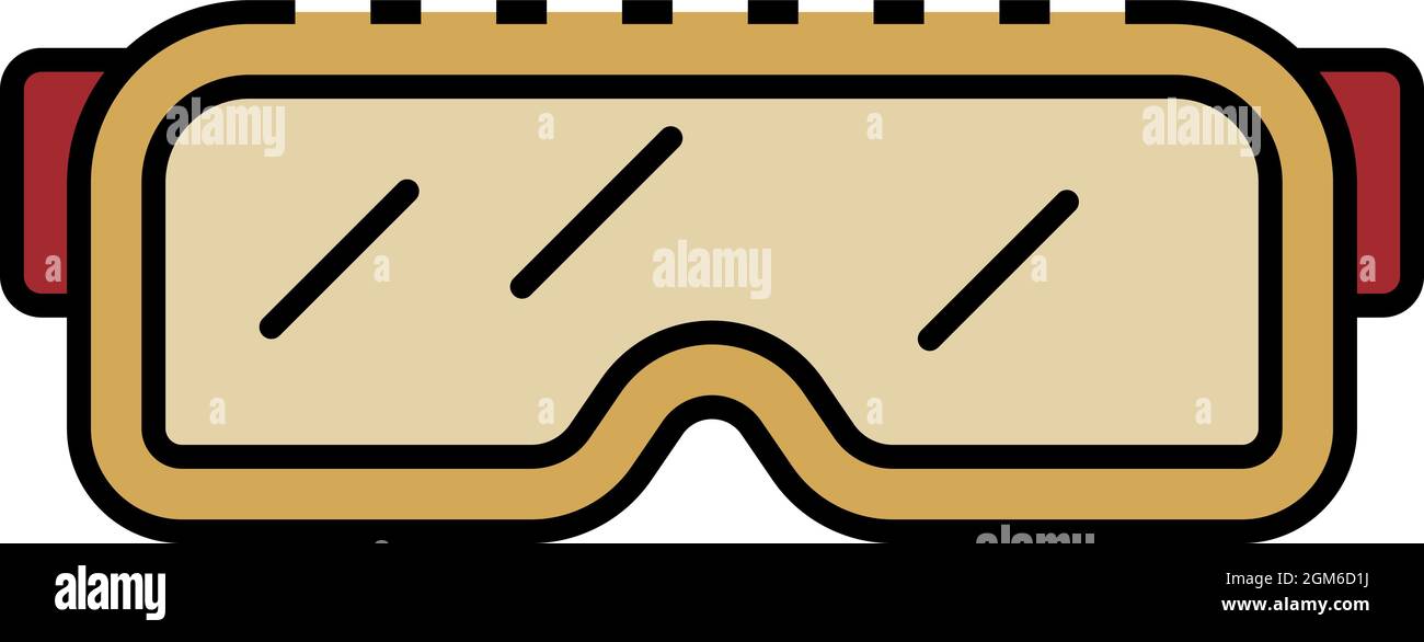 Snowboarding glasses icon. Outline snowboarding glasses vector icon ...