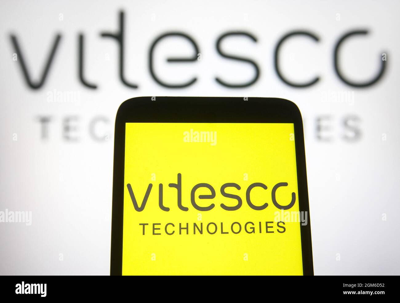 Ukraine. 17th Sep, 2021. In this photo illustration a Vitesco ...