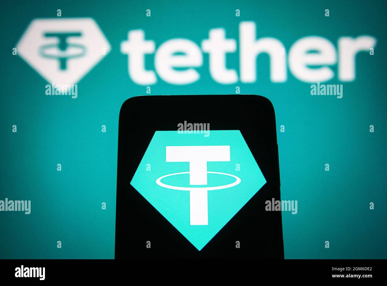 Tether symbol hi-res stock photography and images - Alamy