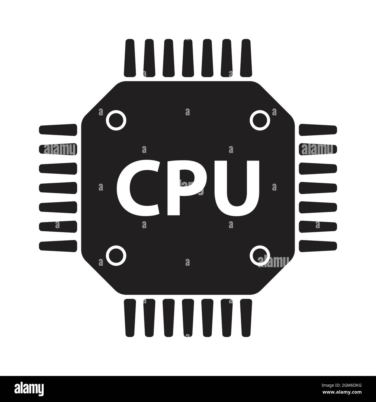 Central processing unit vector icon for graphic design, logo, website ...
