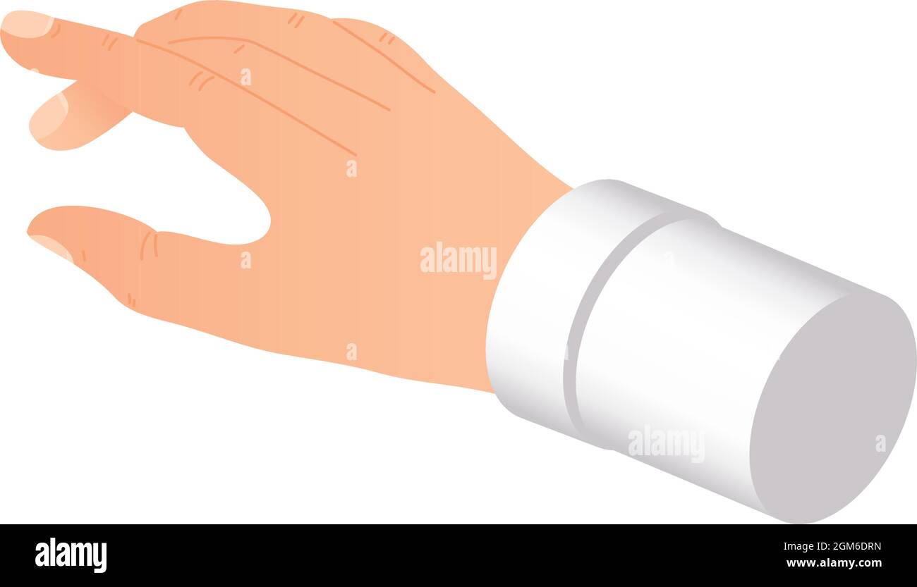 isometric hand pointing something on white background Stock Vector ...