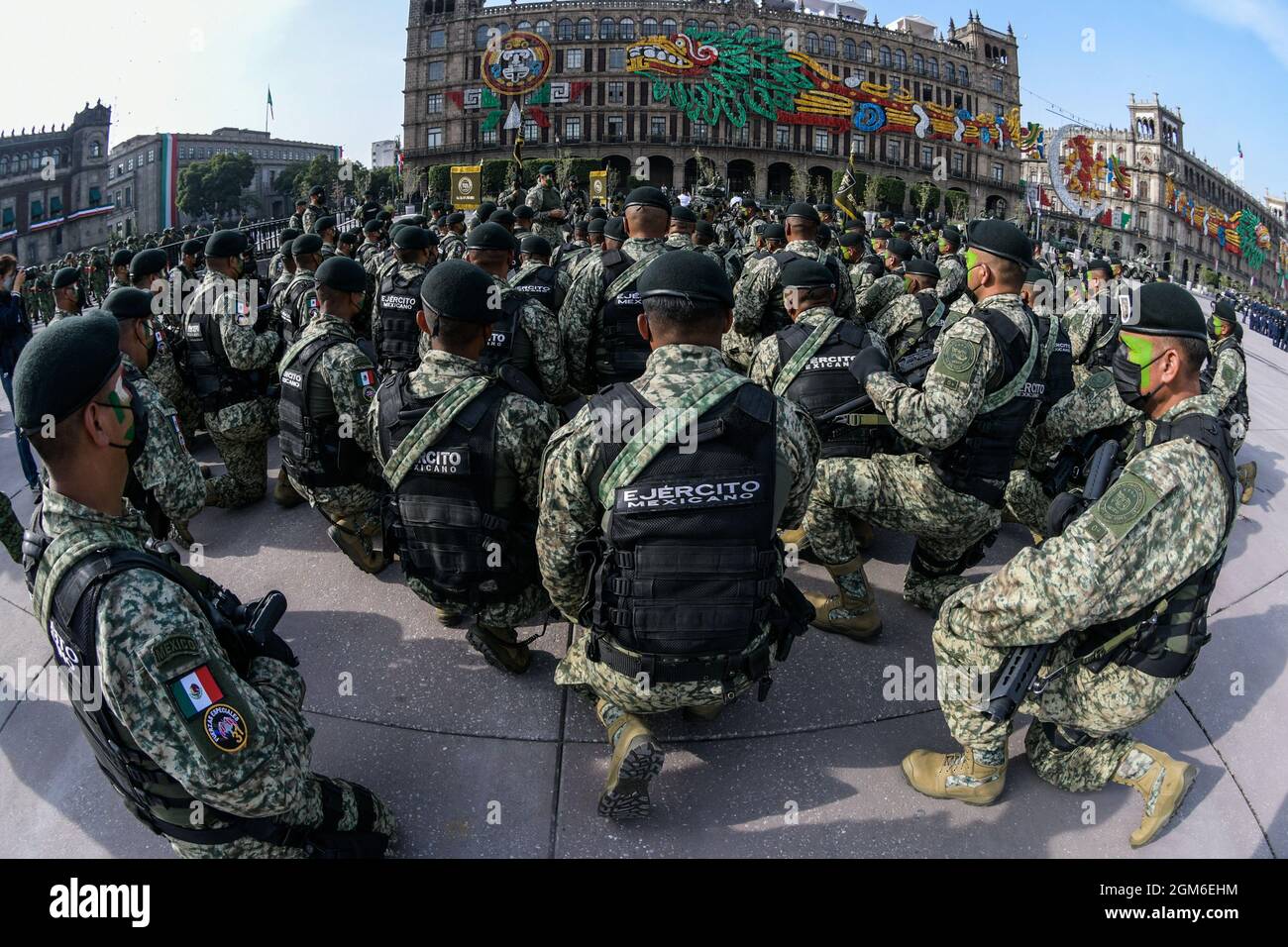 Non Exclusive: A Militar of Mexican army takes part during the Military ...