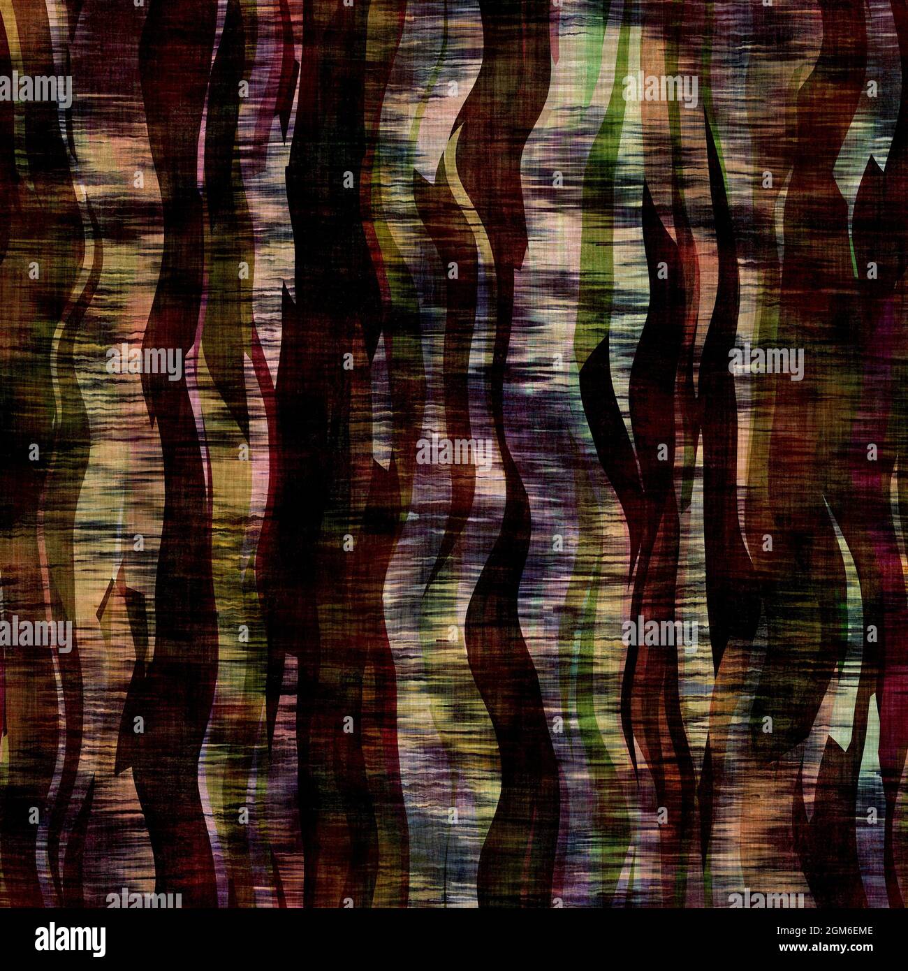 Funky camouflage space dyed style texture material. Seamless colorful ...