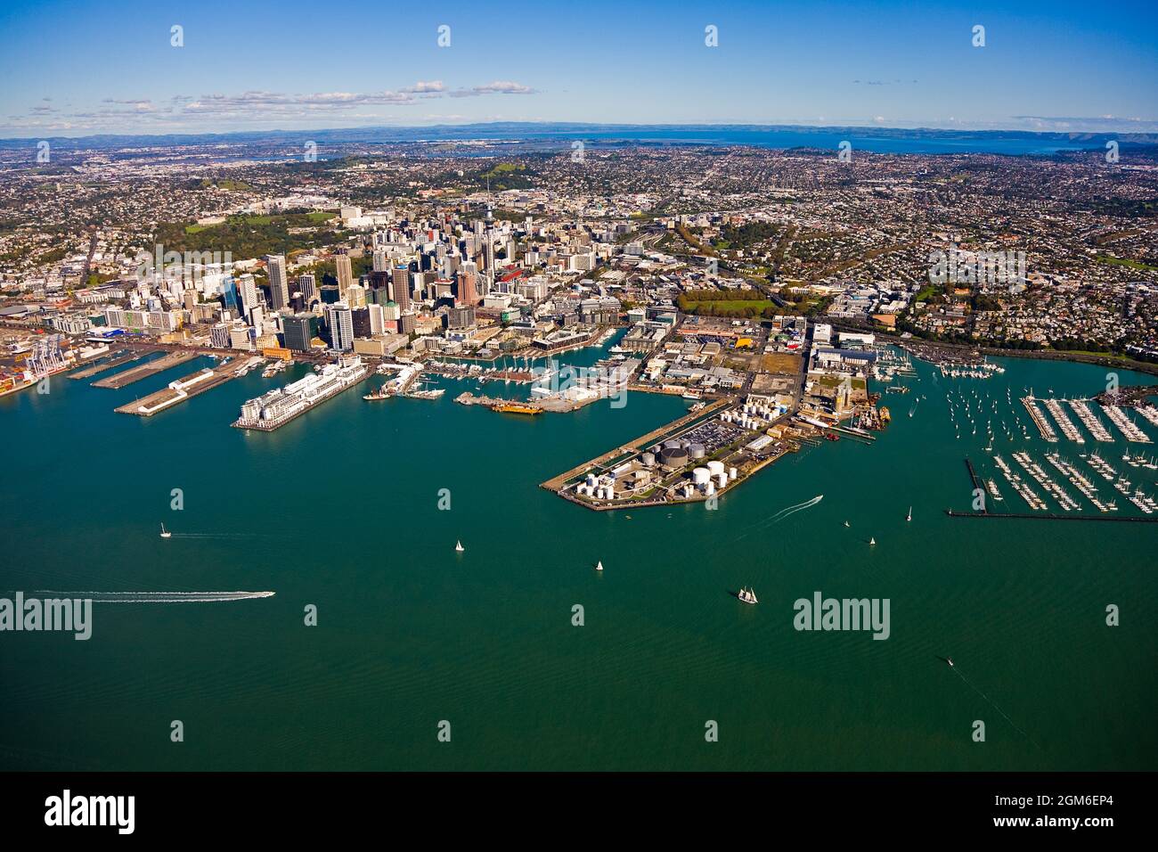 Auckland Central waterfront Stock Photo - Alamy