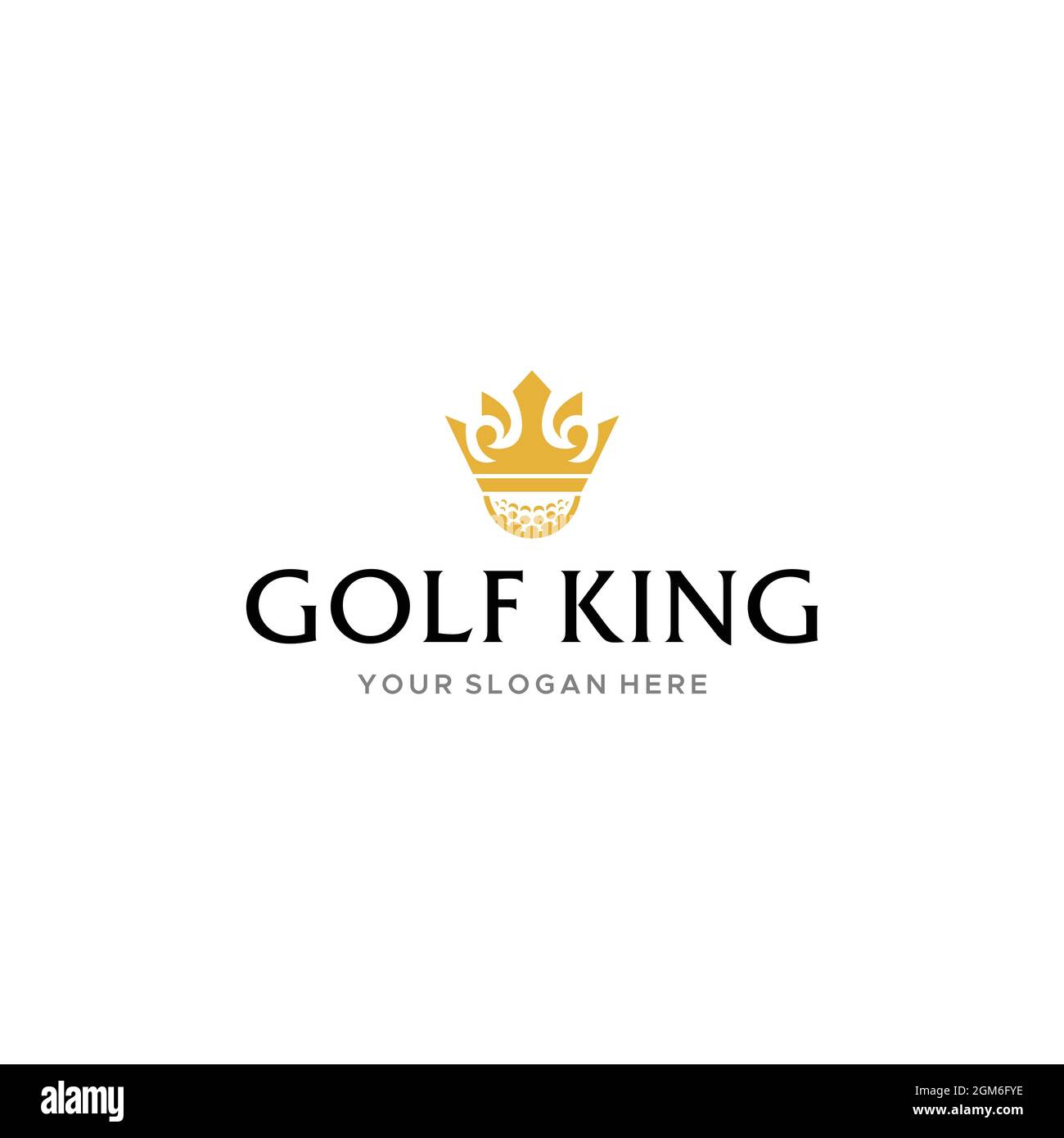 Modern GOLF KING crowned ball Logo design Stock Vector Image & Art - Alamy