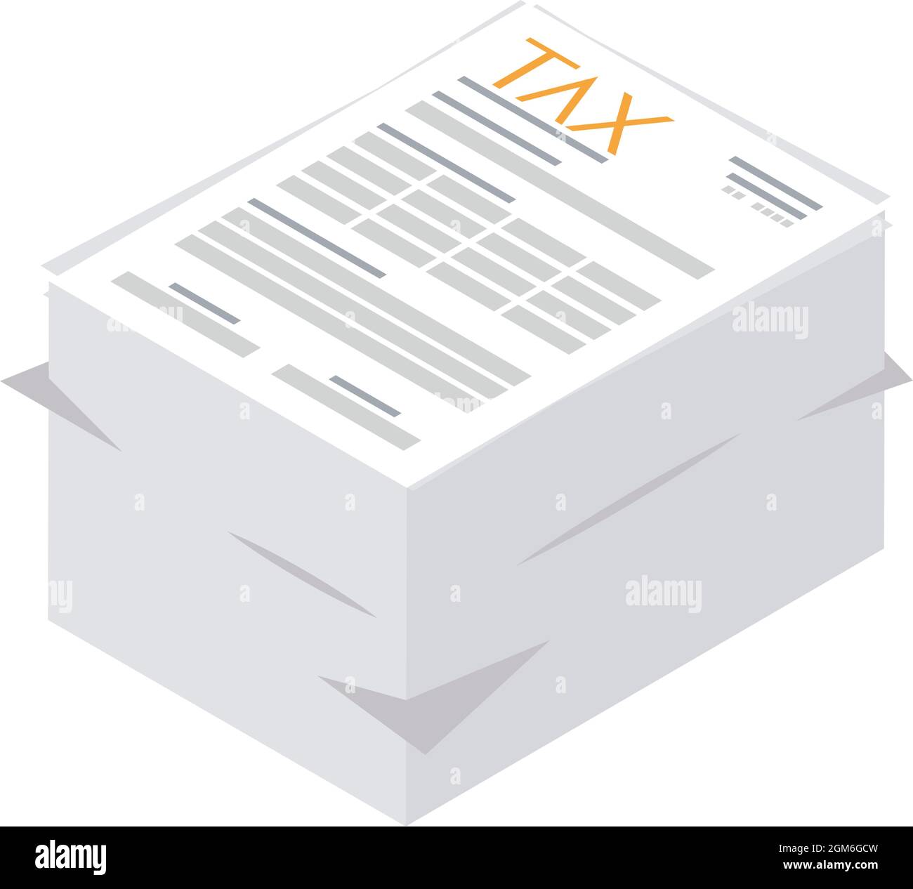Tax document papers on white background Stock Vector Image & Art - Alamy
