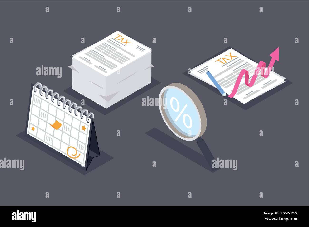 Tax symbol set on gray background Stock Vector Image & Art - Alamy