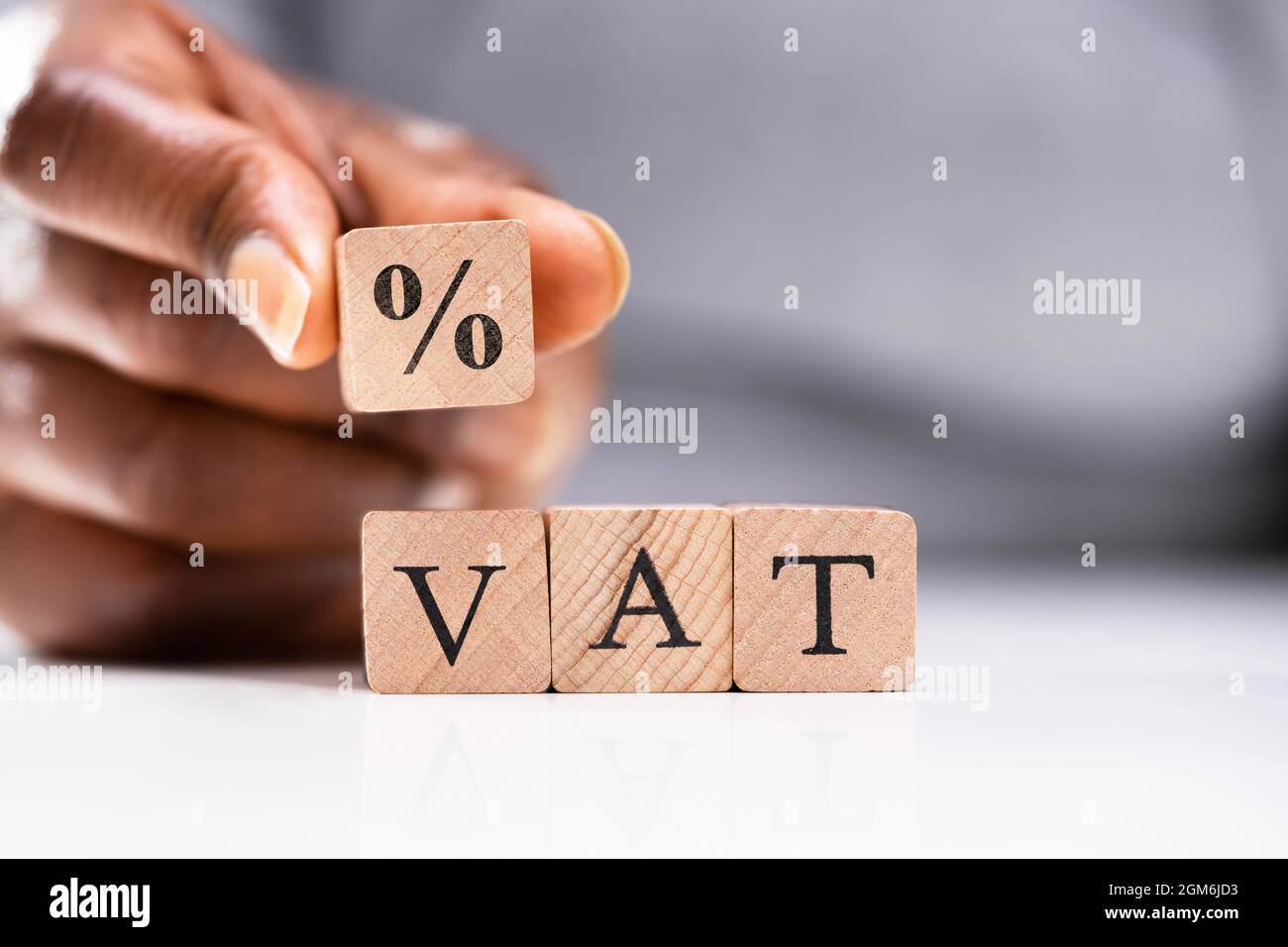 VAT Tax Word And Interest Percentage Sign Stock Photo - Alamy