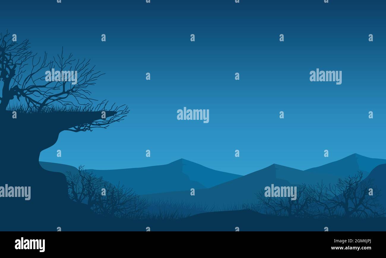Fantastic view of the mountains from the out of the city at night ...