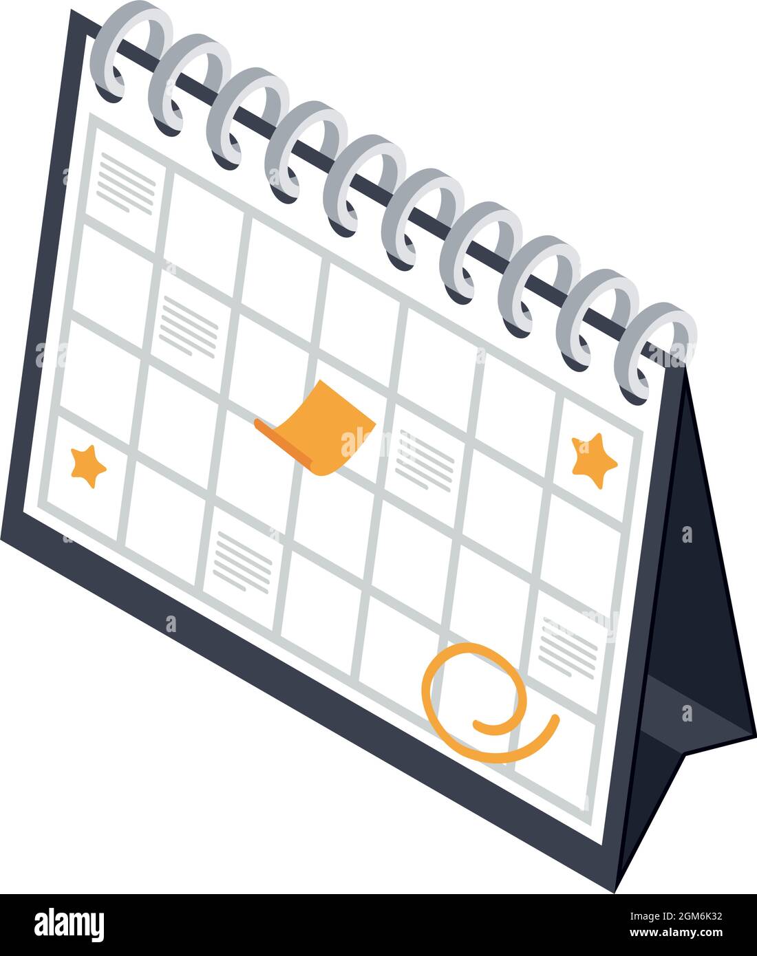 calendar planner on white background Stock Vector Image & Art - Alamy