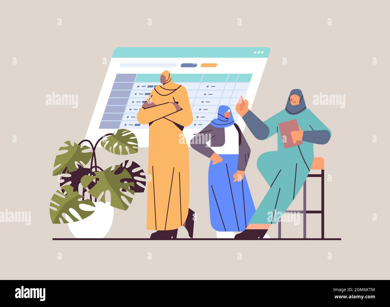 arab businesswomen team discussing during corporate meeting ...