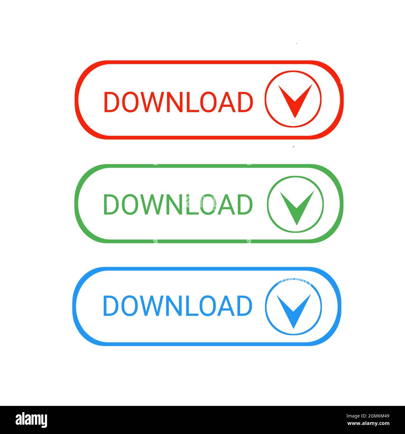 download and upload buttons various color white background Stock Photo ...