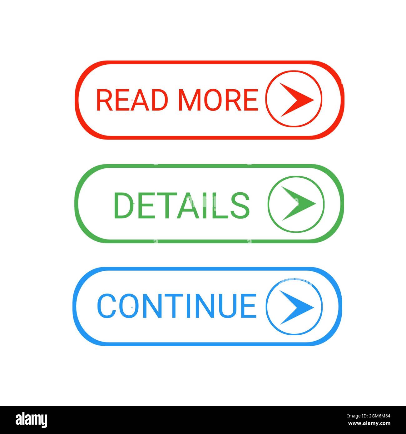 Read more buttons for web icon various color white background Stock ...