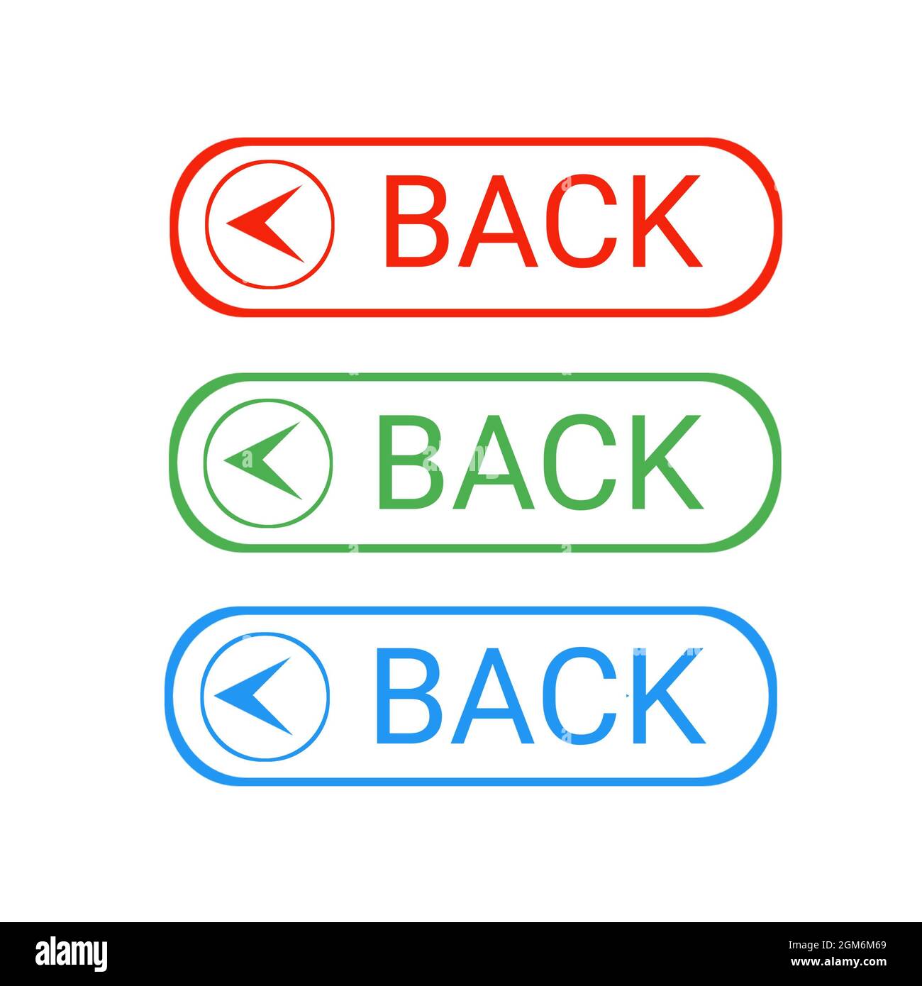 Back button icon collection hi-res stock photography and images - Alamy