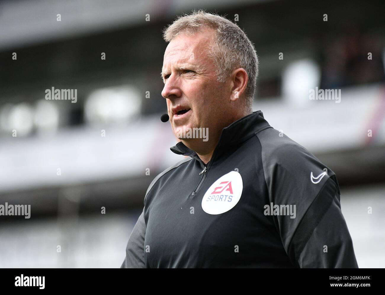 LONDON, ENGLAND - SEPTEMBER 11, 2021: Referee Jonathan Moss pictured ...