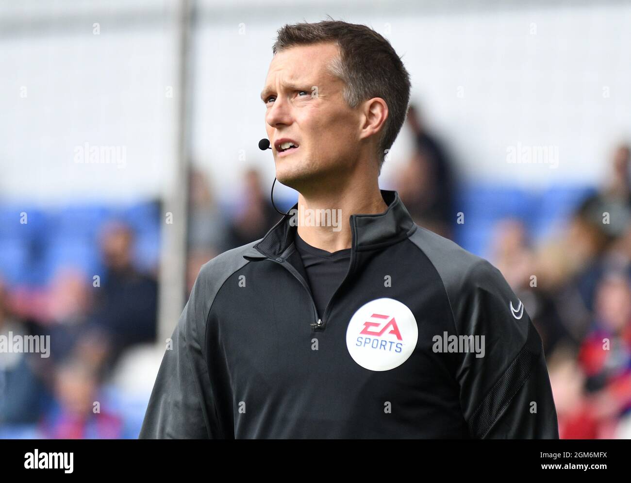 LONDON, ENGLAND - SEPTEMBER 11, 2021: Assistant referee Timothy Wood pictured ahead of the 2021/ ...