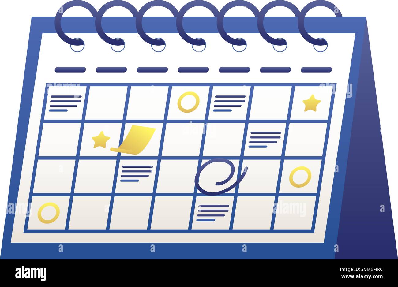 blue month calendar on white background Stock Vector Image & Art - Alamy