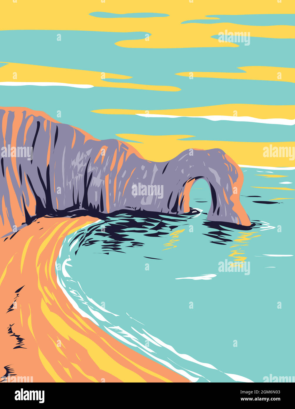 Landscape on coast near Stock Vector Images - Alamy