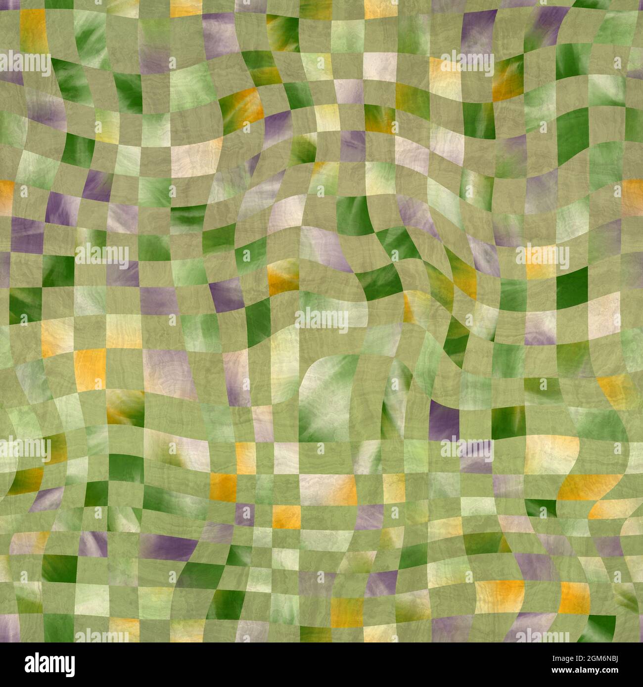 Seamless abstract wavy distorted check pattern for print Stock Photo ...