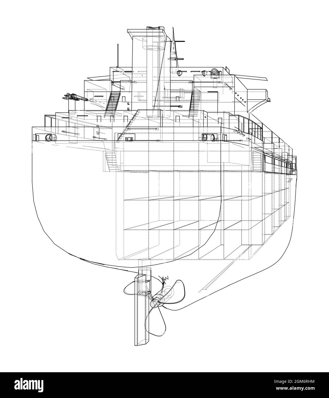 Cargo ship with containers. Vector Stock Vector Image & Art - Alamy
