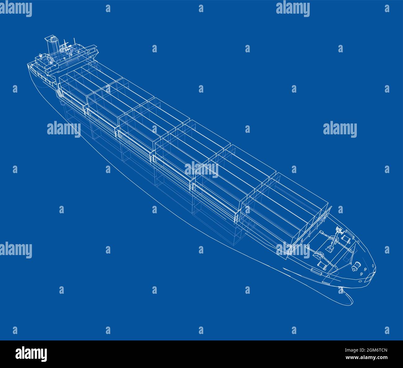 Cargo ship with containers. Vector Stock Vector Image & Art - Alamy