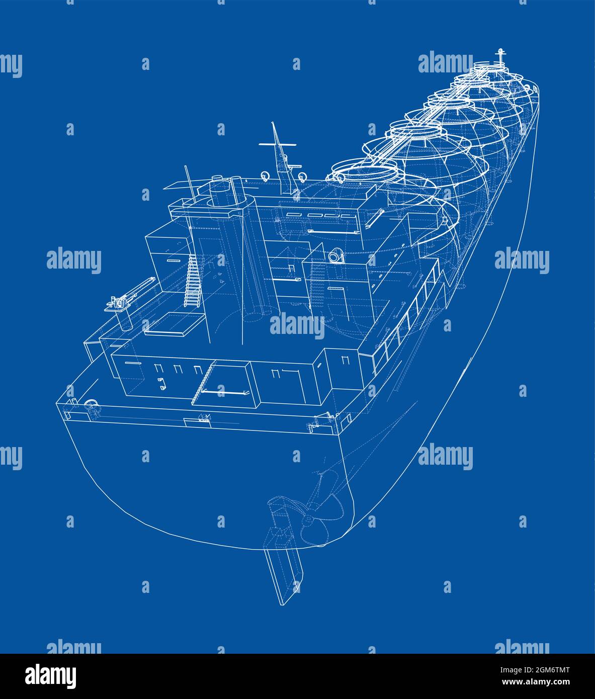 Large gas tanker or LNG carrier. Vector Stock Vector Image & Art - Alamy