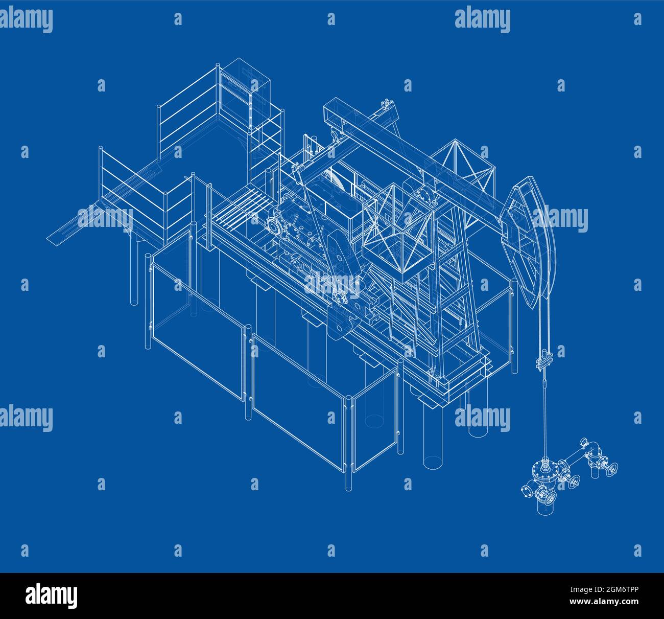 Industrial equipment for oil extraction. Vector Stock Vector Image ...