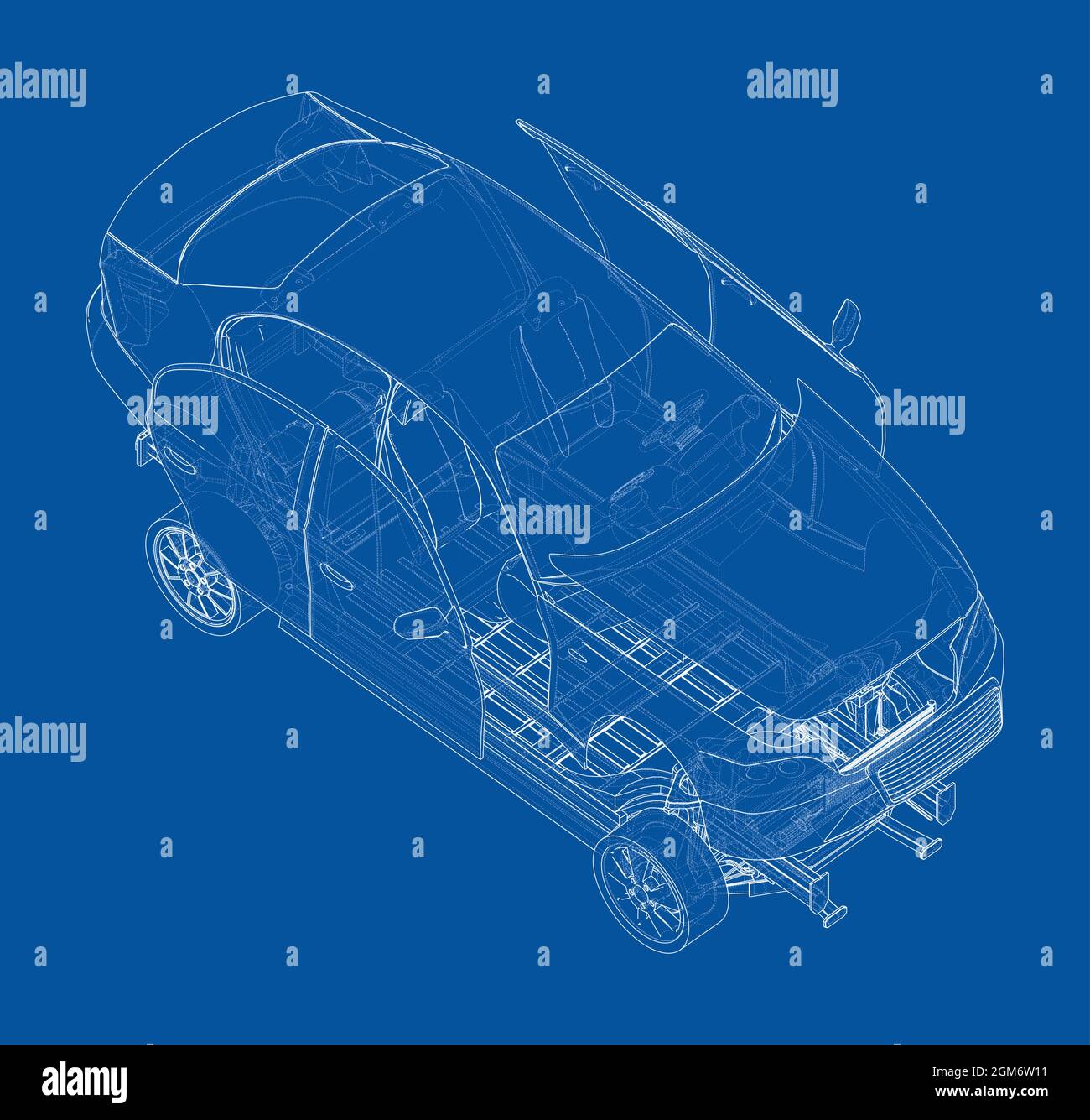 Assembling electric car. Vector Stock Vector Image & Art - Alamy