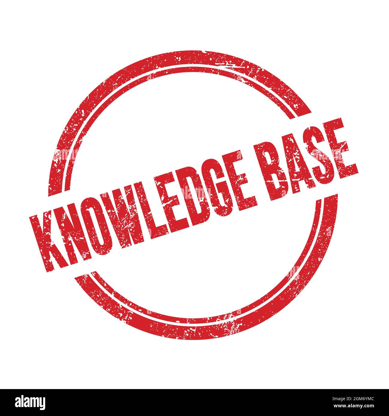 KNOWLEDGE BASE text written on red grungy vintage round stamp Stock ...