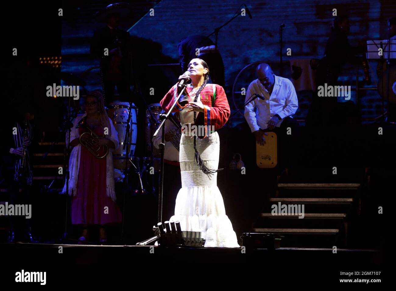 MEXICO CITY, MEXICO - SEPTEMBER 15: Mexican singer, Lila Downs ...
