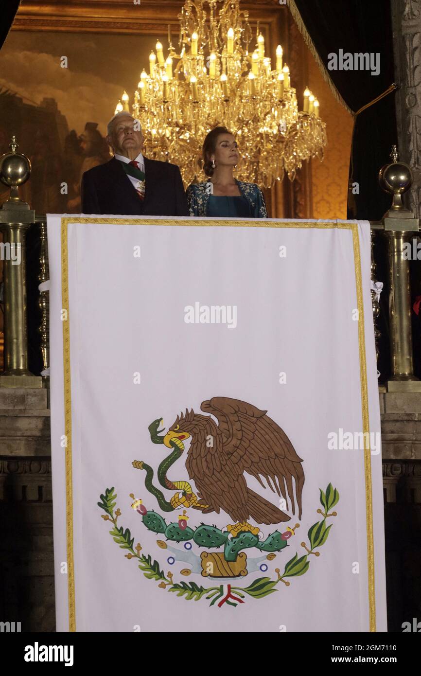 MEXICO CITY, MEXICO - SEPTEMBER 15: the President of Mexico, Andres ...