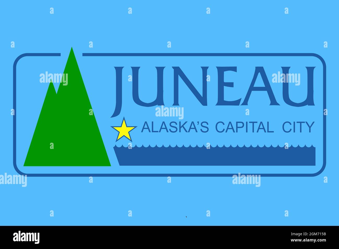 The traditional flag of the Alaska city of Juneau the Capital City ...