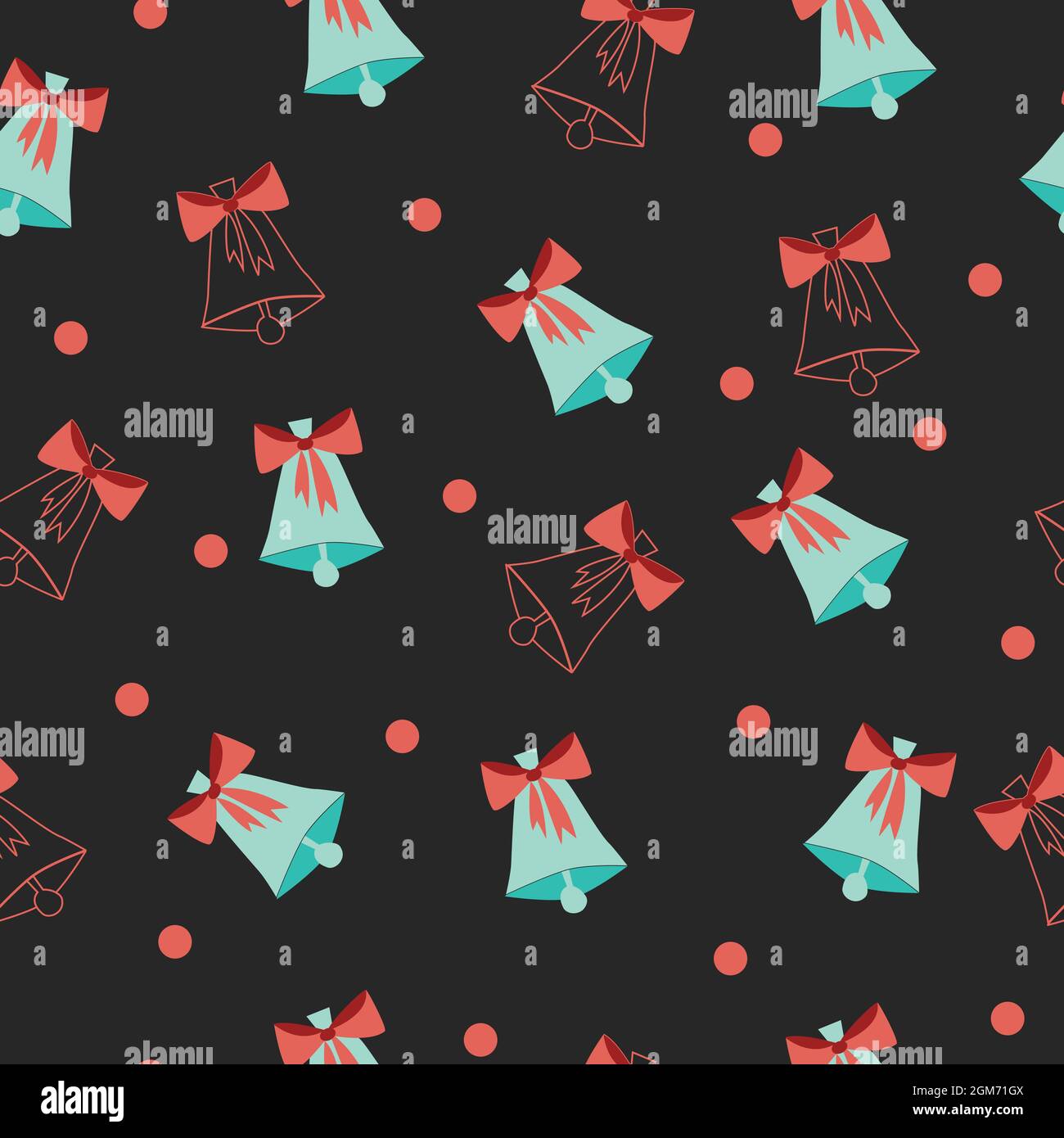 Christmas bells seamless pattern design Stock Vector Image & Art - Alamy