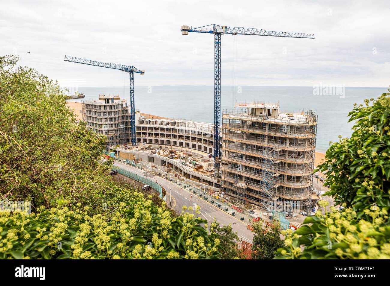 Construction in progress at Folkestone’s Shoreline seafront development ...