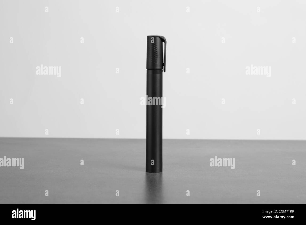 Black marker on white background. Mockup for design Stock Photo - Alamy