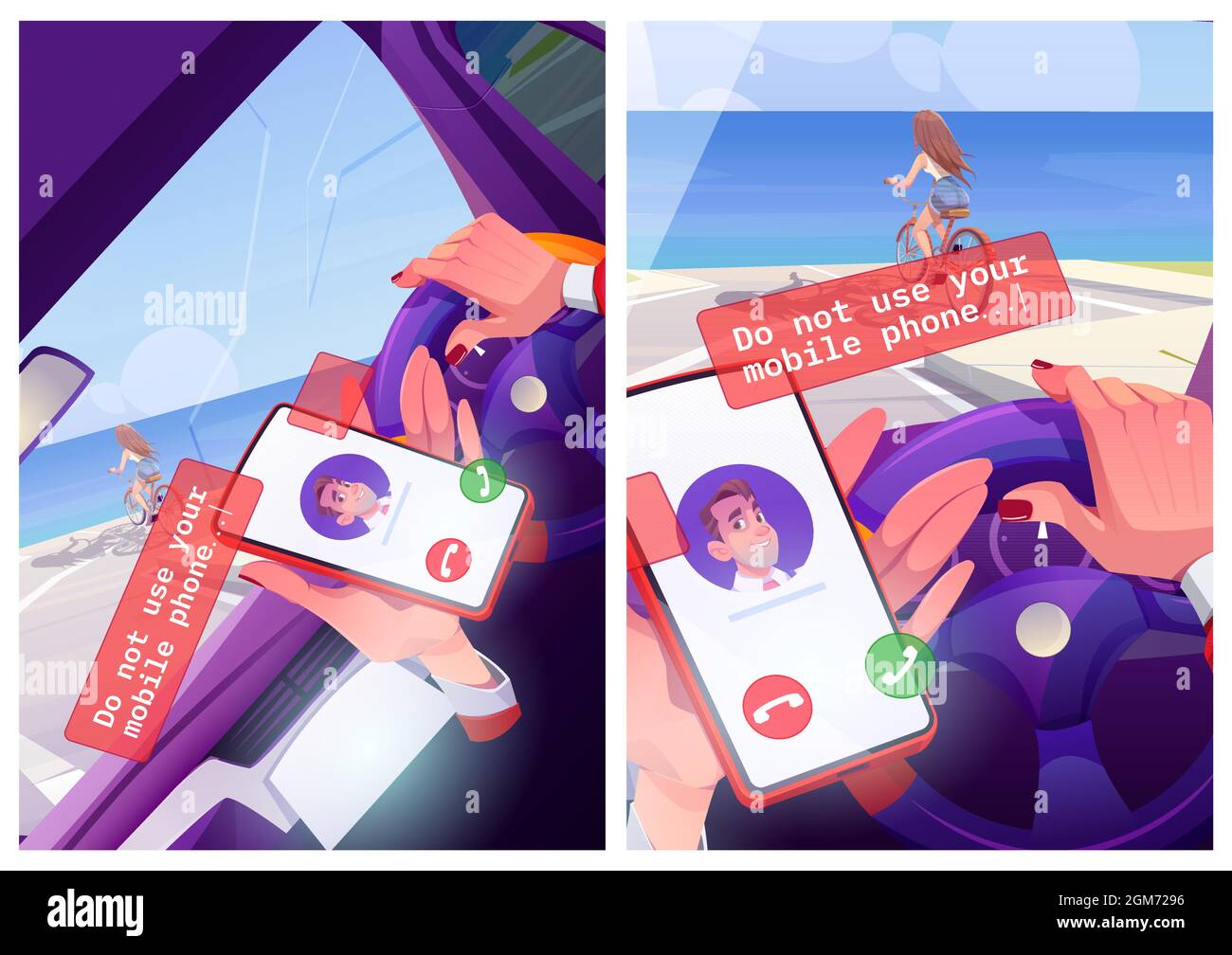 Do not use mobile phone in car, prohibition for driver to avoid ...