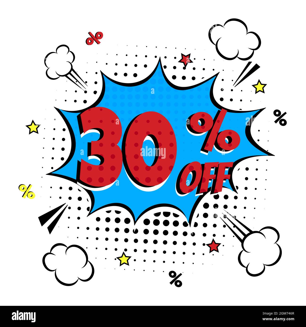 Sale comic lettering vector cartoon illustration in retro pop art hi ...