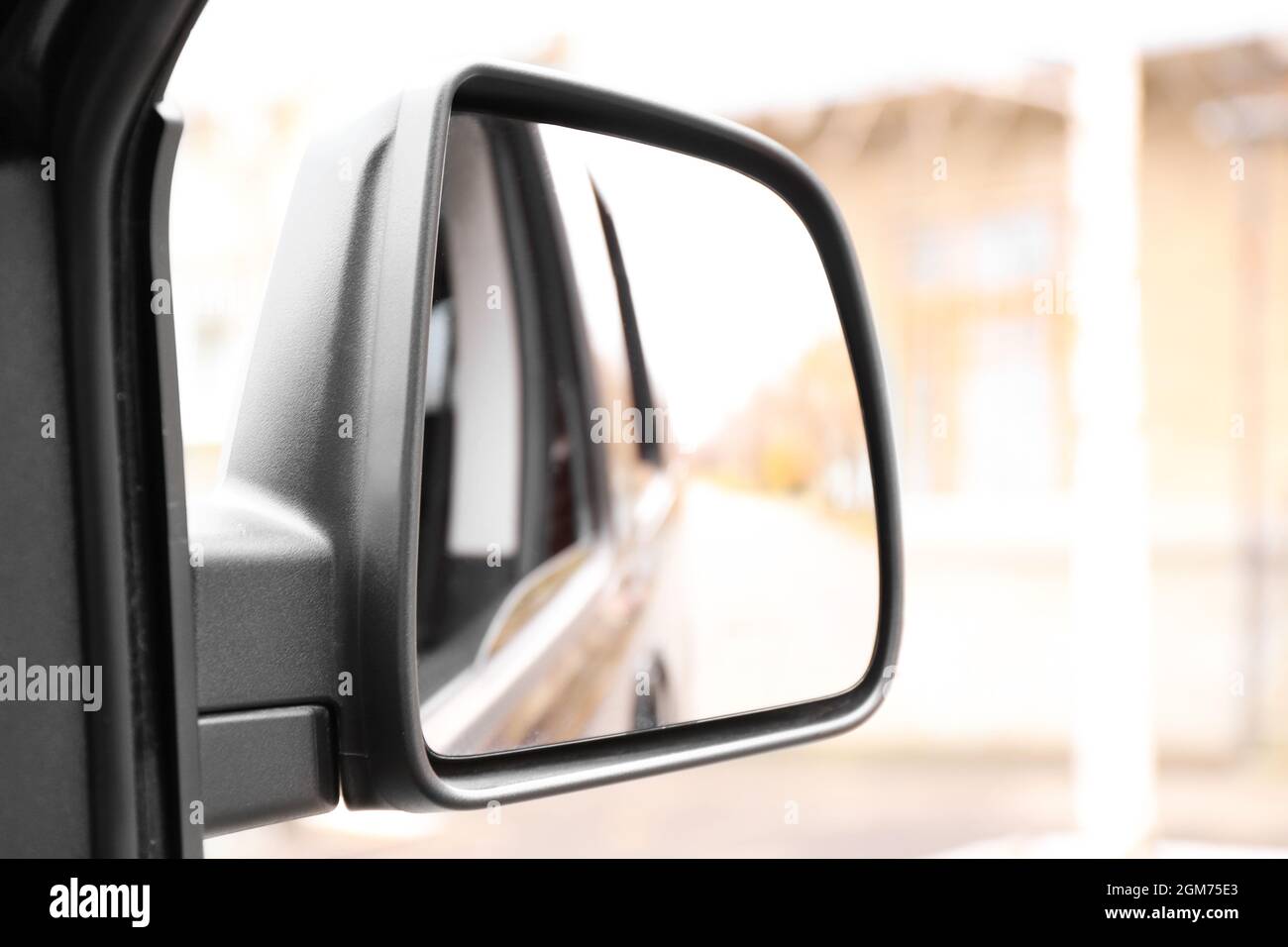 Side mirror of modern car, closeup Stock Photo - Alamy