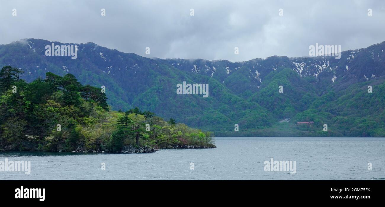 Scenery of Lake Towada in Aomori, Japan. Lake Towada is the largest ...