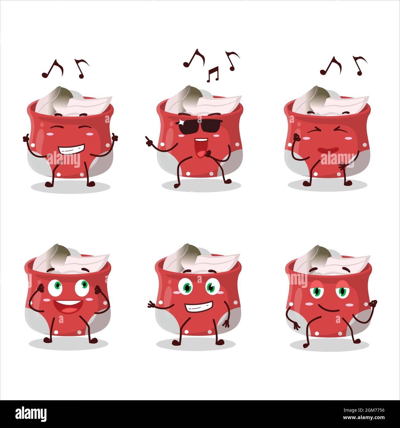 An image of bay leaf dancer cartoon character enjoying the music ...