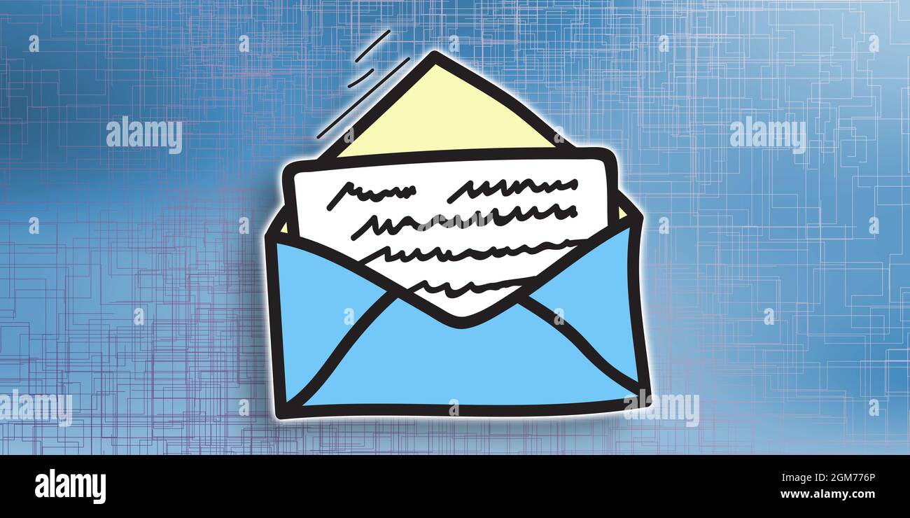 Illustration of a message concept Stock Photo - Alamy