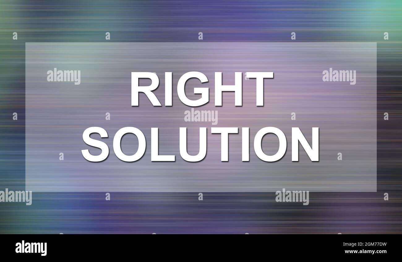 Concept of right solution, illustration Stock Photo - Alamy