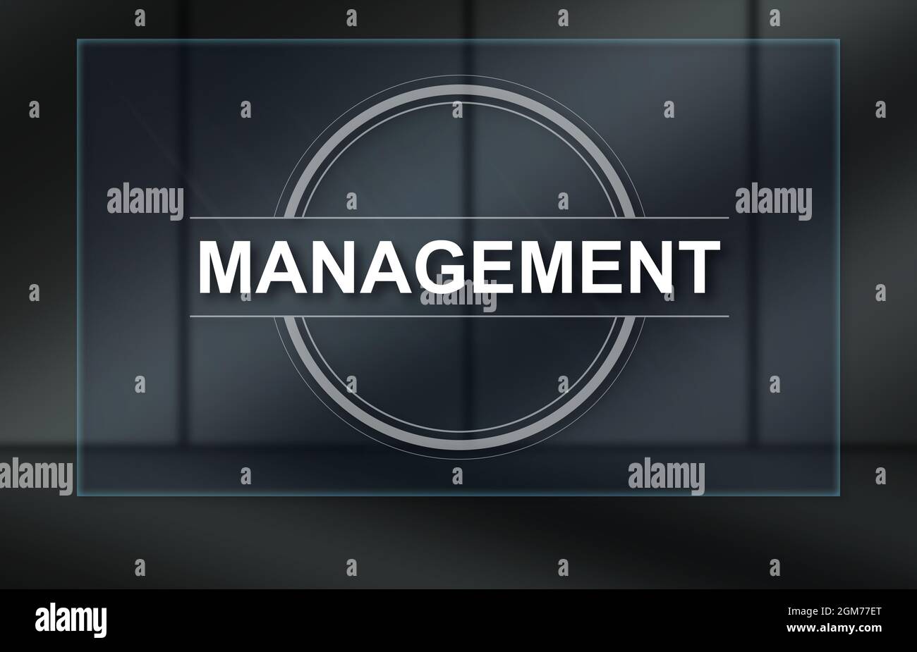 Management concept illustrated by a picture on background Stock Photo ...