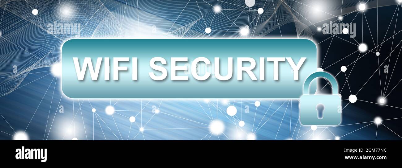 Illustration of a wifi security concept Stock Photo - Alamy