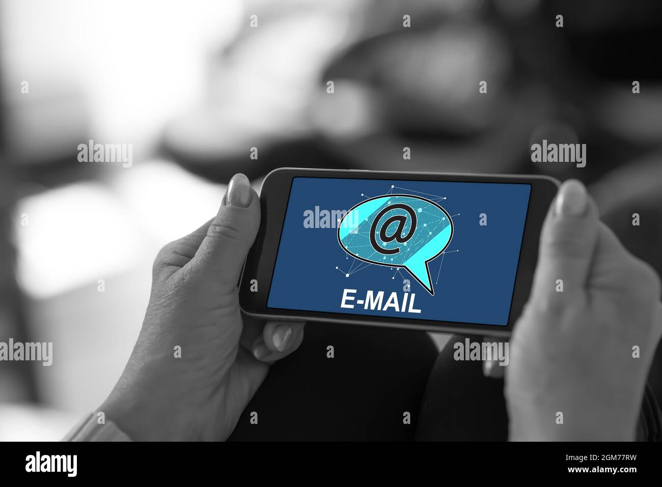 Smartphone screen displaying an email concept Stock Photo - Alamy