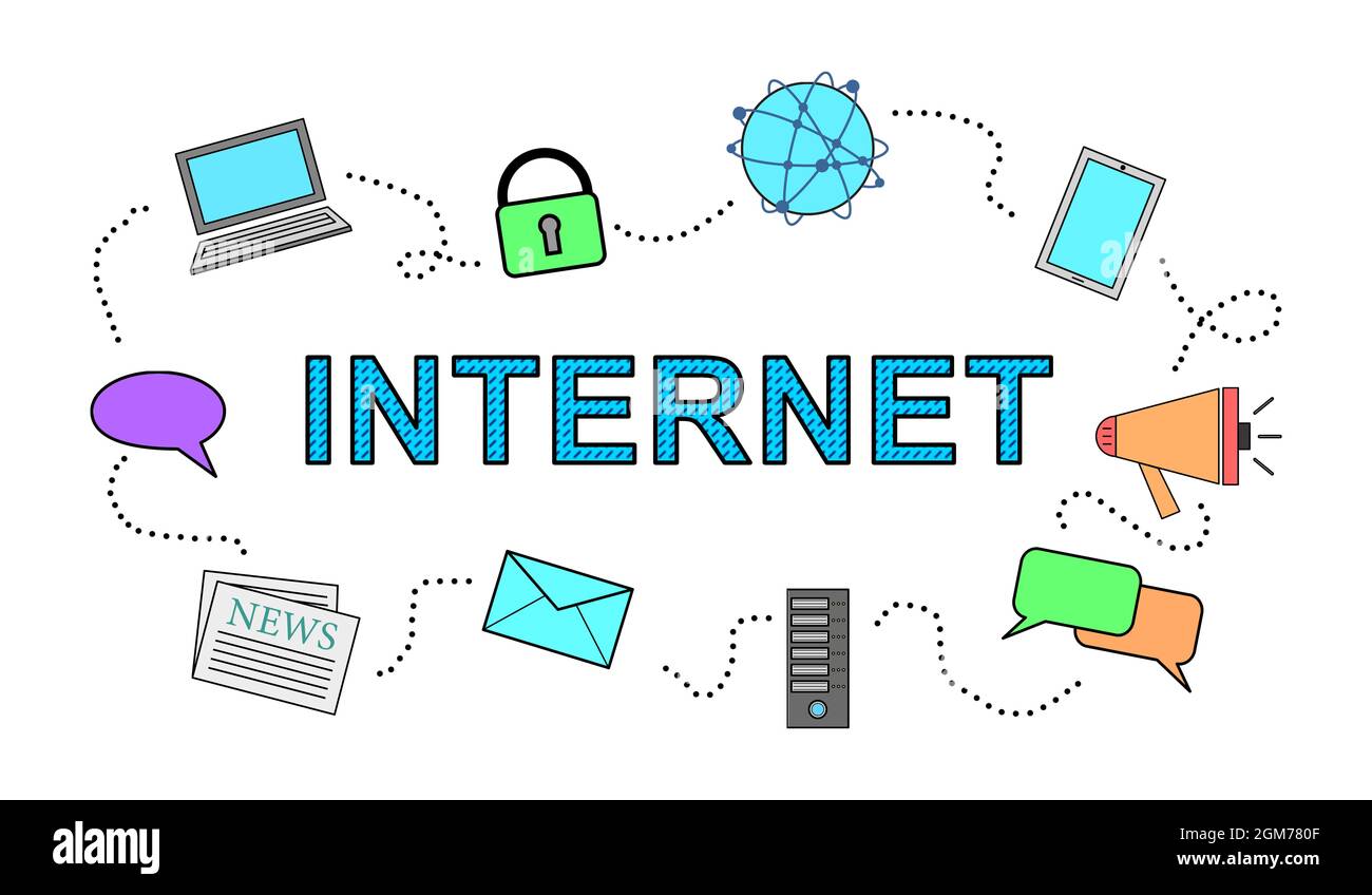 Illustration of an internet concept Stock Photo - Alamy