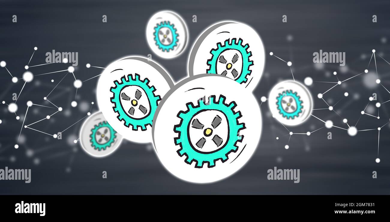 Illustration of a business process concept Stock Photo - Alamy