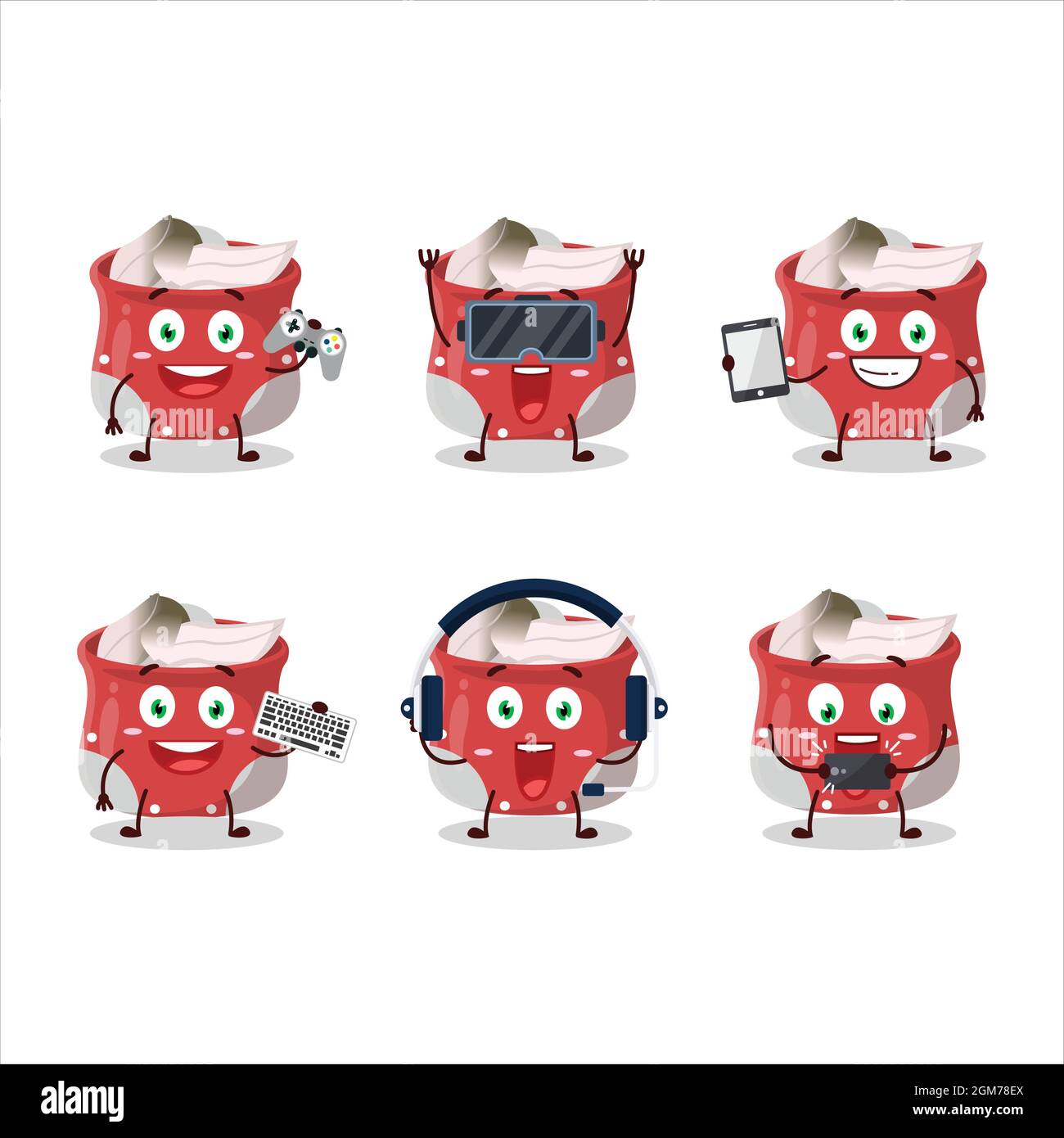 Bay leaf cartoon character are playing games with various cute ...