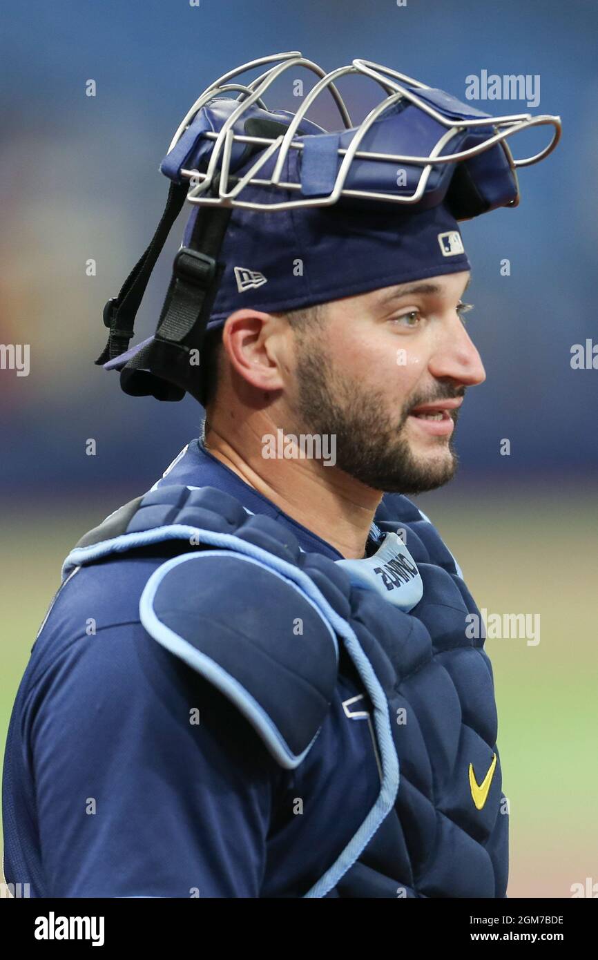 St. Petersburg, FL. USA; Tampa Bay Rays catcher Mike Zunino (10) during ...